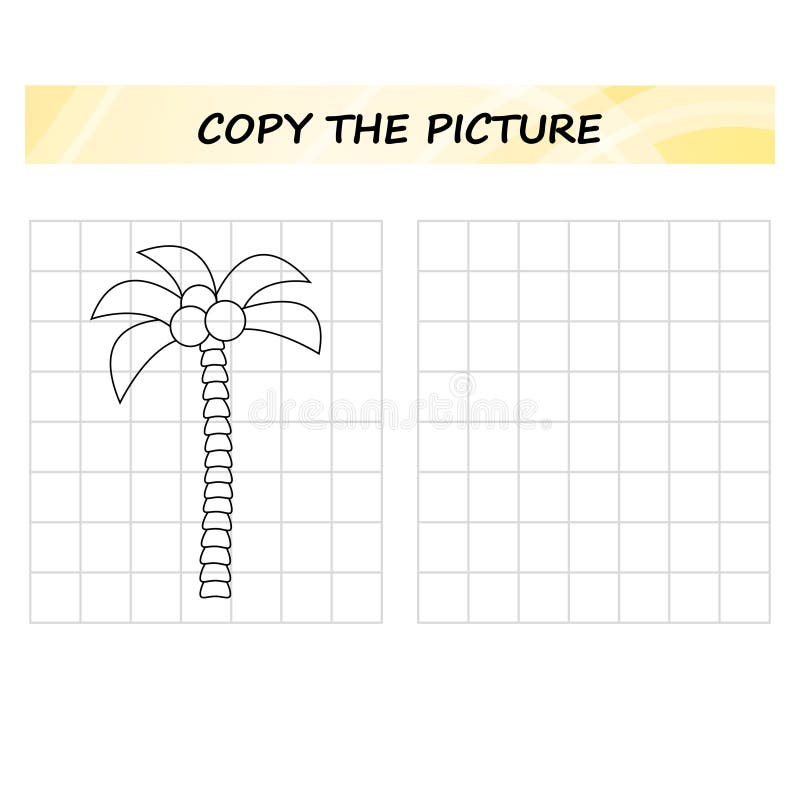 Copy the Picture. Worksheet. Game for Kids. Stock Vector - Illustration ...