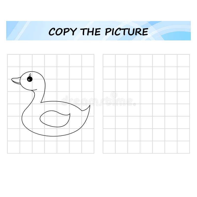 Copy the Picture. Worksheet. Game for Kids. Stock Vector - Illustration ...