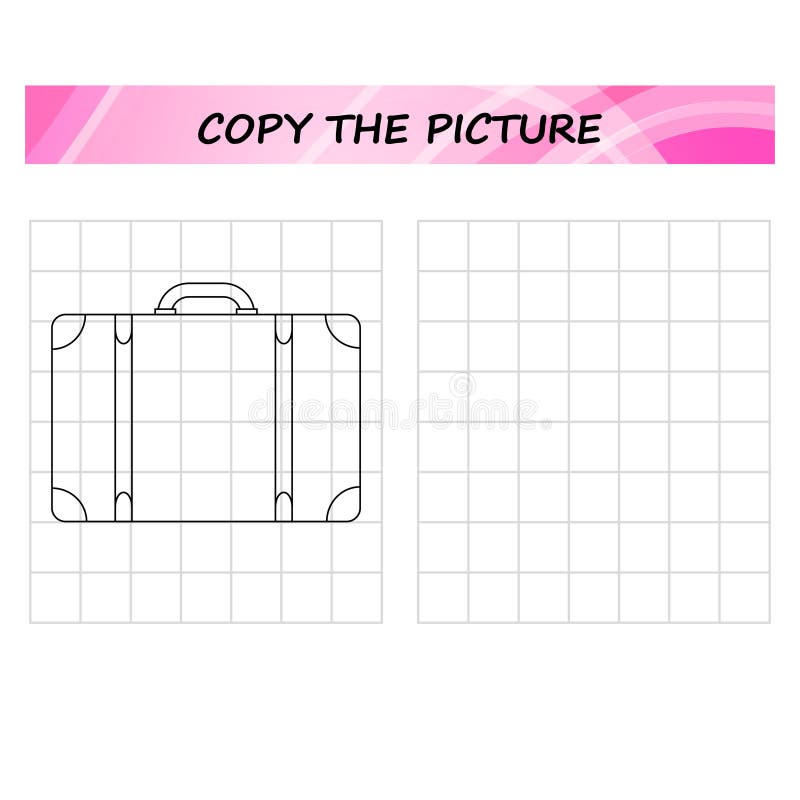 Copy the Picture. Worksheet. Game for Kids. Stock Vector - Illustration ...