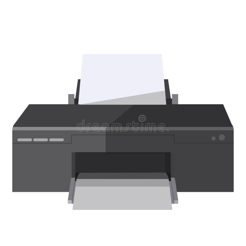 Copy and Print or Fax Machine Office Vector Icon Stock Vector ...