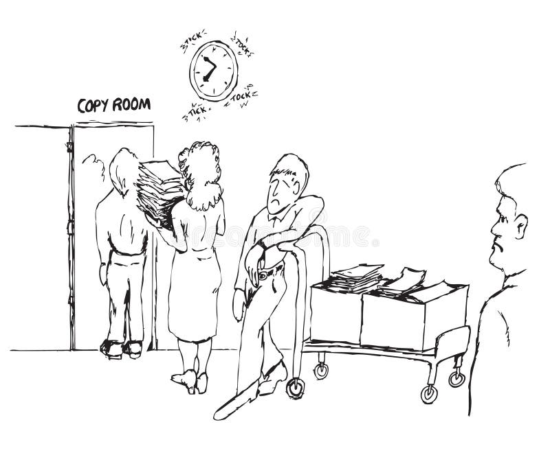 Copy room cartoon stock vector. Illustration of copy - 28489142