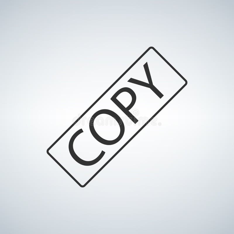 Copy Sign. Copy Grunge Stamp Stock Vector - Illustration of insignia ...
