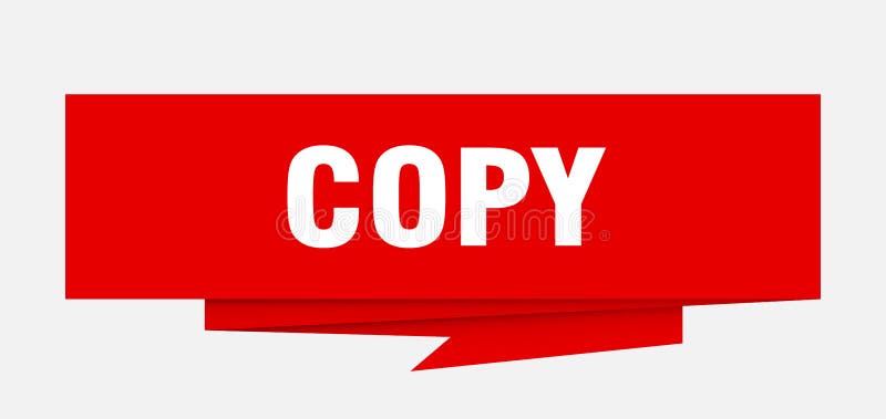 Copy stock vector. Illustration of copy, banner, badge - 124321144