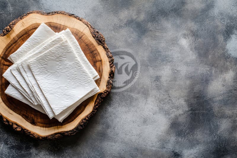 Copy Space is Available on this Paper Napkin Stack Mockup for Adding ...