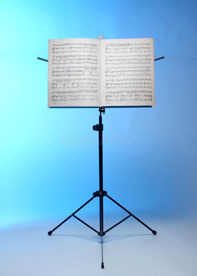 Note Stand with Music Sheets. Space for Text Stock Image - Image of ...