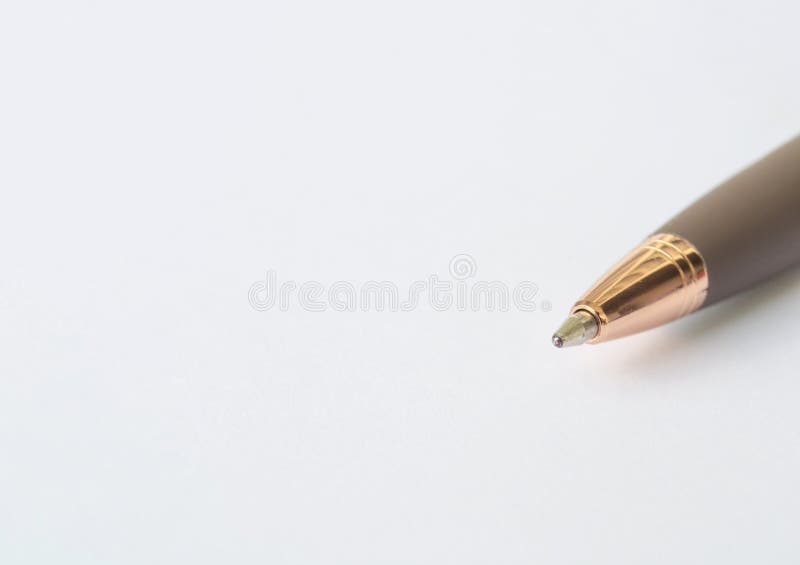 Copy Space - Closeup of Signature Pen on White Notepad with ...