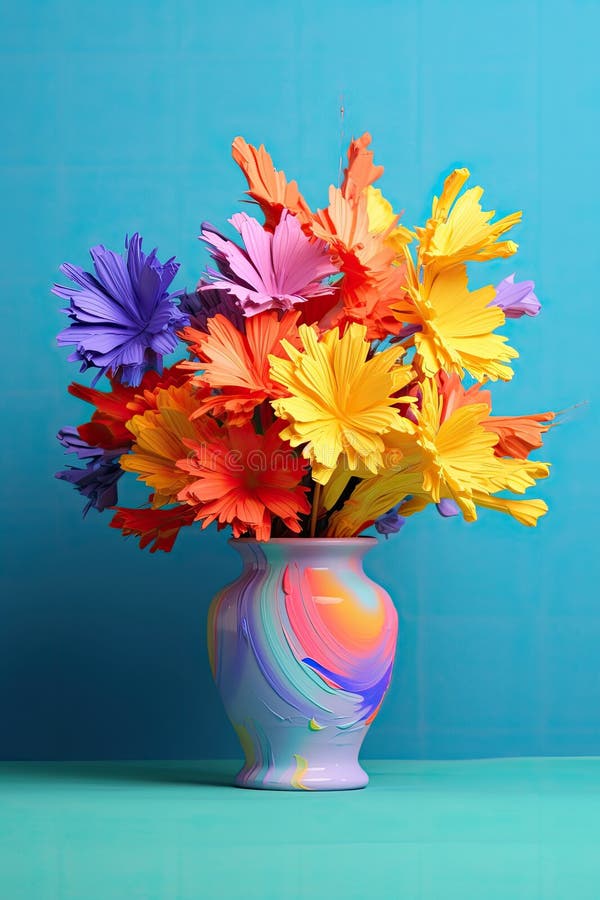 Pot Flower Created with Generative Al Technology Stock Illustration ...