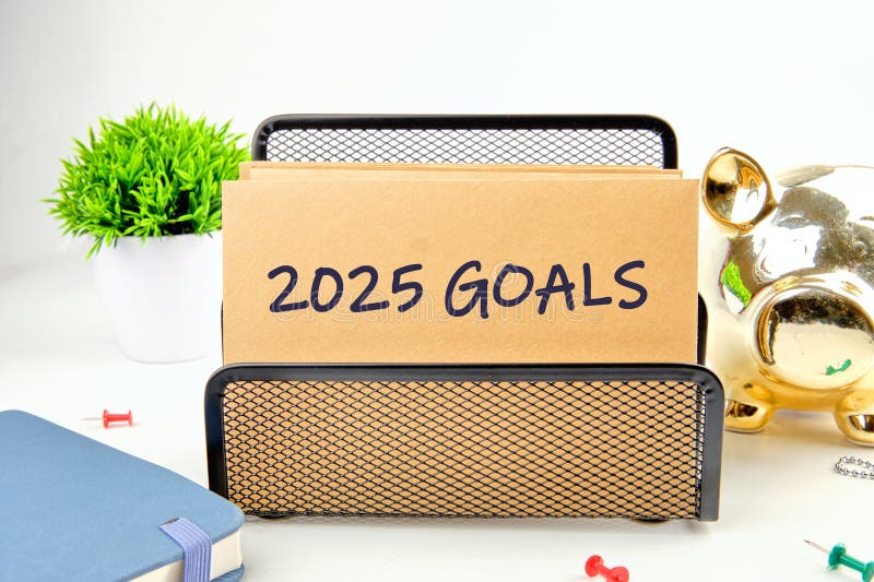 Copy Space. 2025 GOALS Written on a Paper Envelope Stock Photo - Image ...