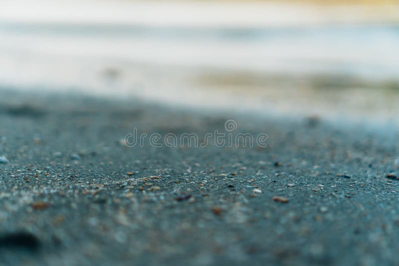 Copy Space of Grey Sand and Blue Color Summer Beach Background Stock ...
