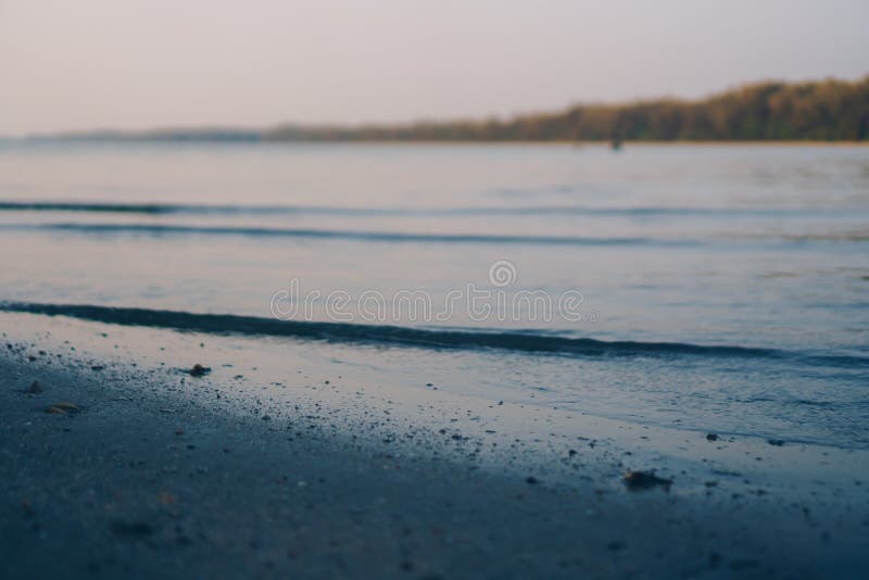 Copy Space of Grey Sand and Blue Color Summer Beach Background Stock ...