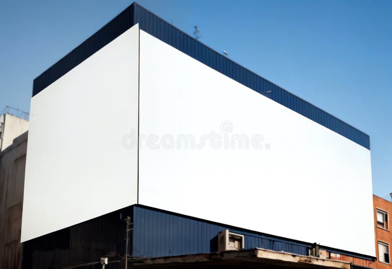 Copy Space of Modern Advertisement Billboard Corner Mockup on Modern ...