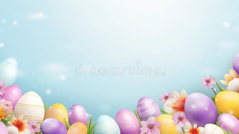 Copy Space, No Text, a Vibrant Easter Promo Poster. Design with Festive ...