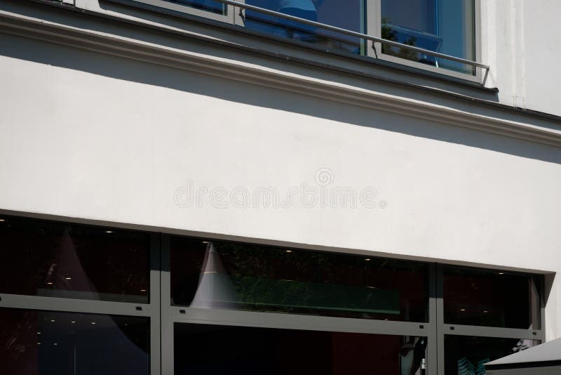Copy Space on Shop Facade, Store Front Mock-up Stock Photo - Image of ...