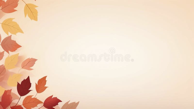 Copy Space, Simple Illustration, Background of Autumn Colored Leafs ...