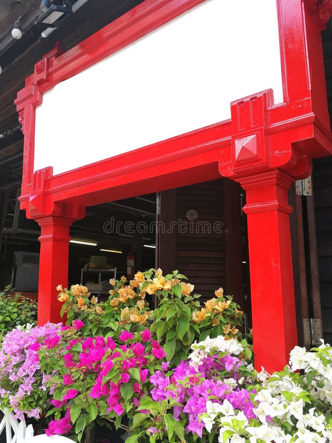 Empty White Board in Red Frame. Stock Image - Image of board ...
