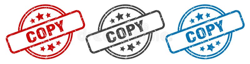 Copy Stamp. Copy Round Isolated Sign Stock Vector - Illustration of ...