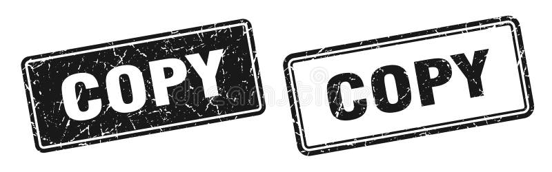 Copy Stamp Set. Copy Square Grunge Sign Stock Vector - Illustration of ...