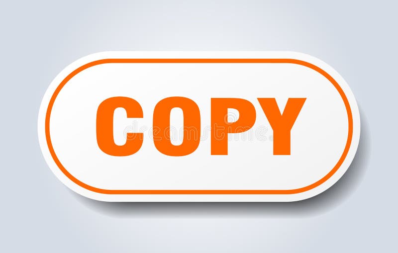 Copy sticker. stock vector. Illustration of label, button - 158772631