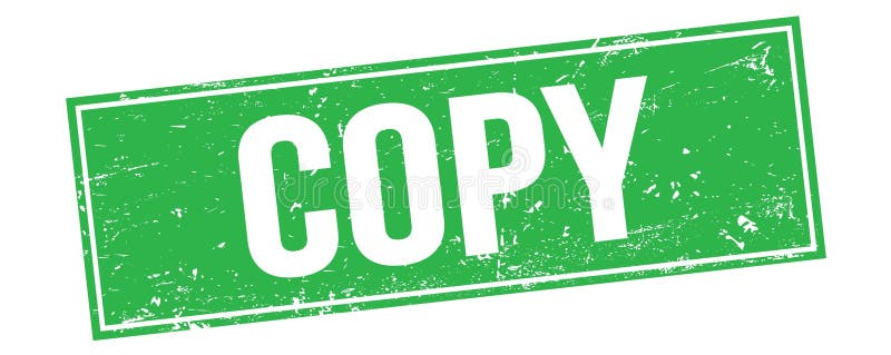 COPY Text on Green Grungy Rectangle Stamp Stock Illustration ...
