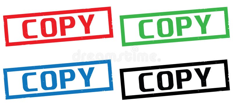 COPY Text, on Rectangle Border Stamp Sign. Stock Illustration ...