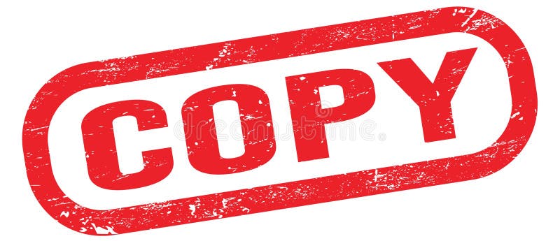 COPY, Text on Red Rectangle Stamp Sign Stock Illustration ...
