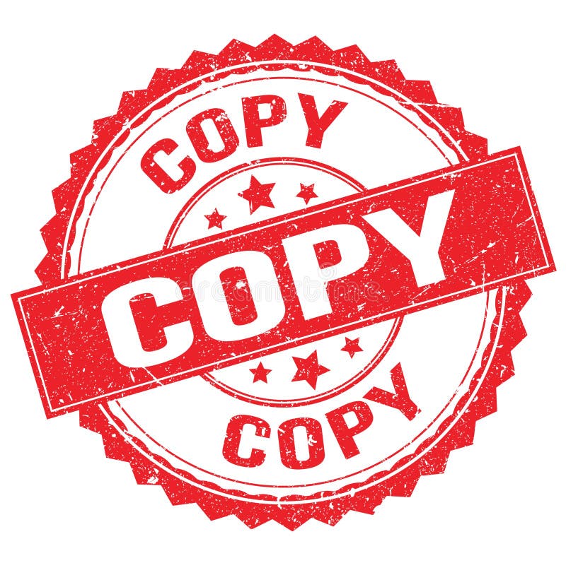COPY Text on Red Round Stamp Sign Stock Illustration - Illustration of ...
