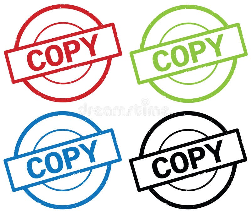 COPY Text, on Round Simple Stamp Sign. Stock Illustration ...