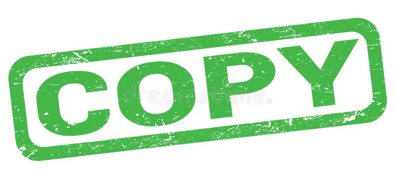 COPY Text Written on Green Rectangle Stamp Stock Illustration ...