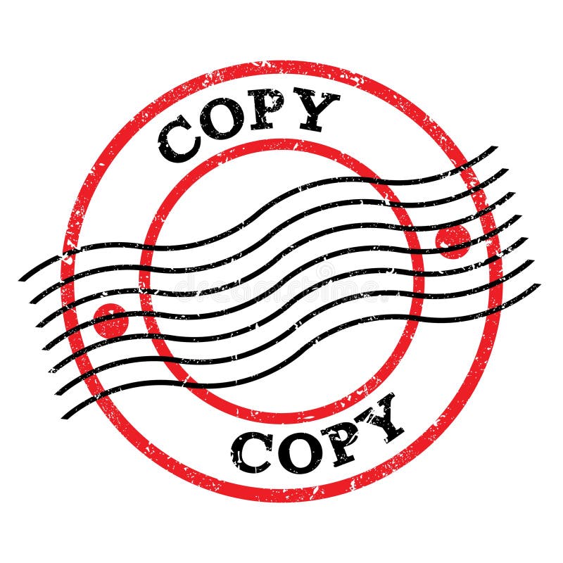 COPY, Text Written on Red-black Postal Stamp Stock Illustration ...
