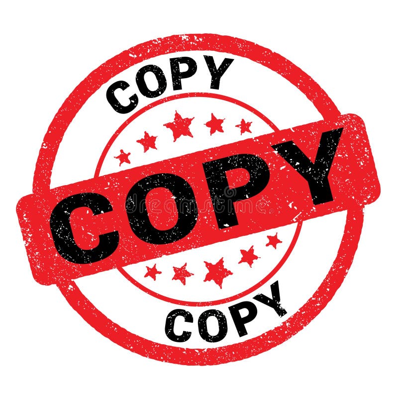 COPY Text Written on Red-black Stamp Sign Stock Illustration ...