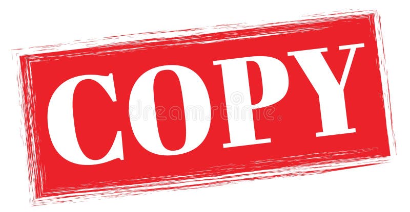 COPY Text Written on Red Stamp Sign Stock Illustration - Illustration ...