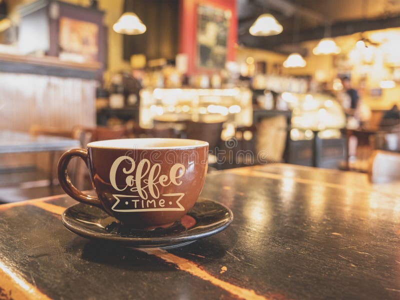 Coffee Time at the Local Cafe Stock Image - Image of cappuccino ...
