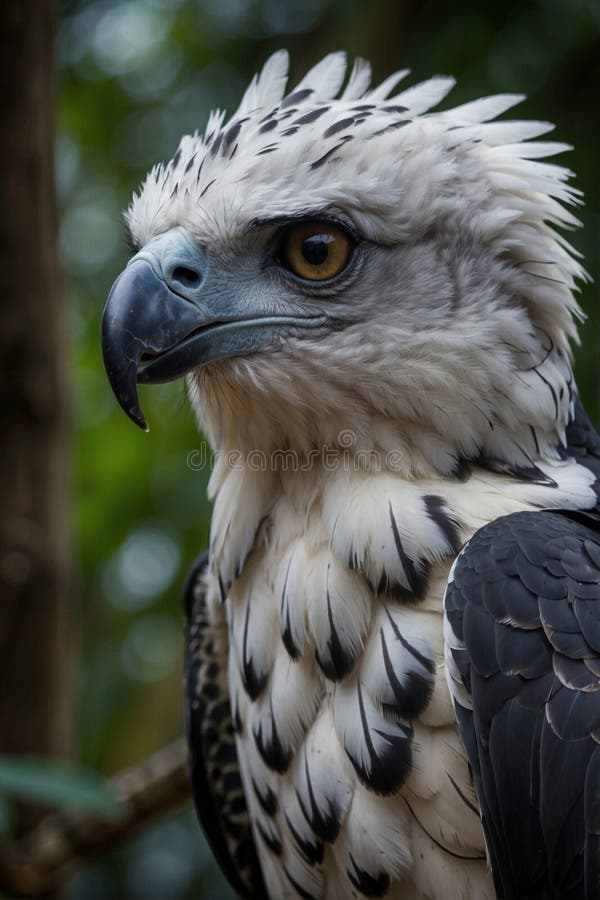 Side-View Portrait of Harper Eagle: Intense Gaze and Majestic Plumage ...