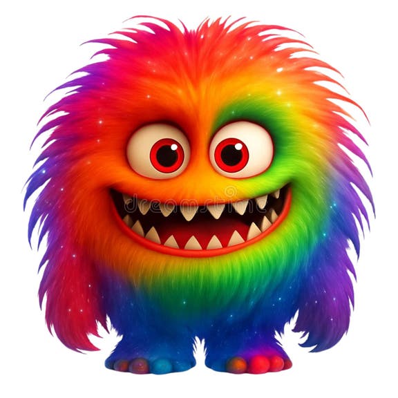 Sparkly Rainbow Monster – Magical AI-Generated Furry Fantasy Character ...