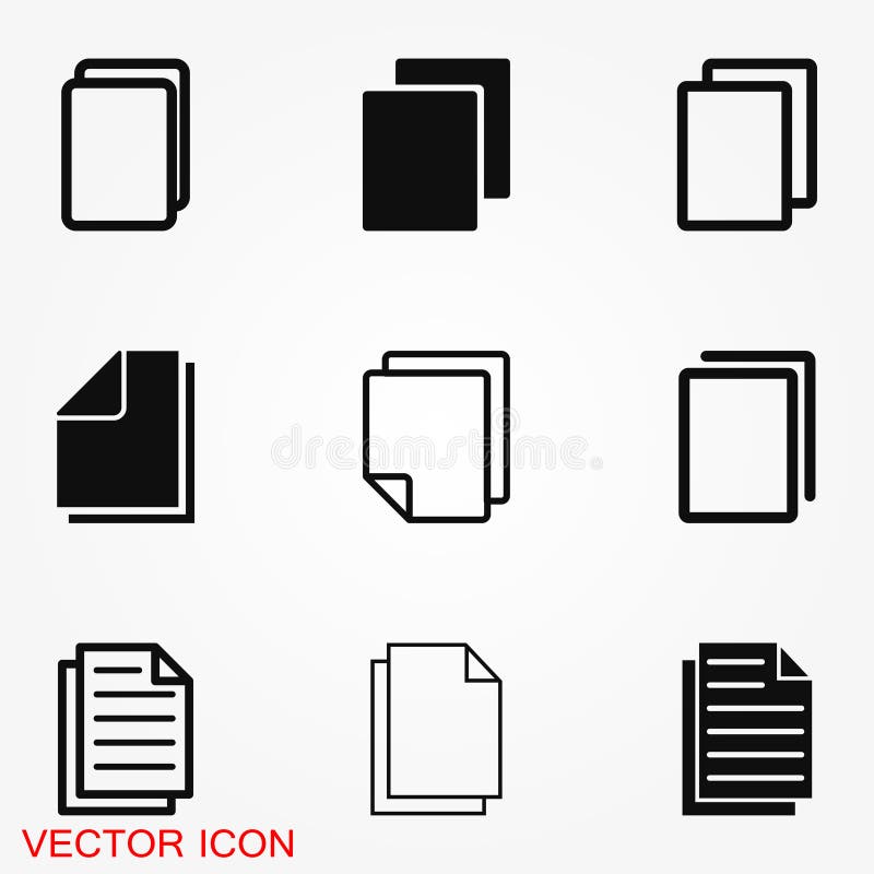 Copy Vector Icon. Duplicate App Symbol. Creative UI Item Stock ...