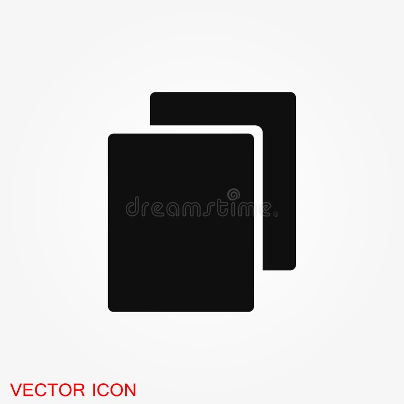 Copy Vector Icon. Duplicate App Symbol. Creative UI Item Stock ...
