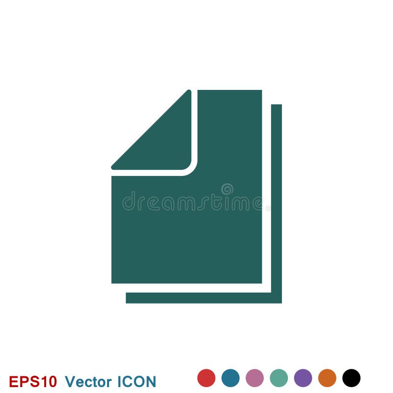 Copy Vector Icon. Duplicate App Symbol. Creative UI Item Stock ...