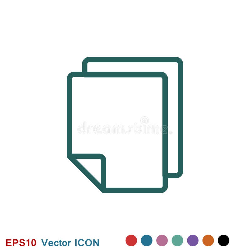 Copy Vector Icon. Duplicate App Symbol. Creative UI Item Stock ...