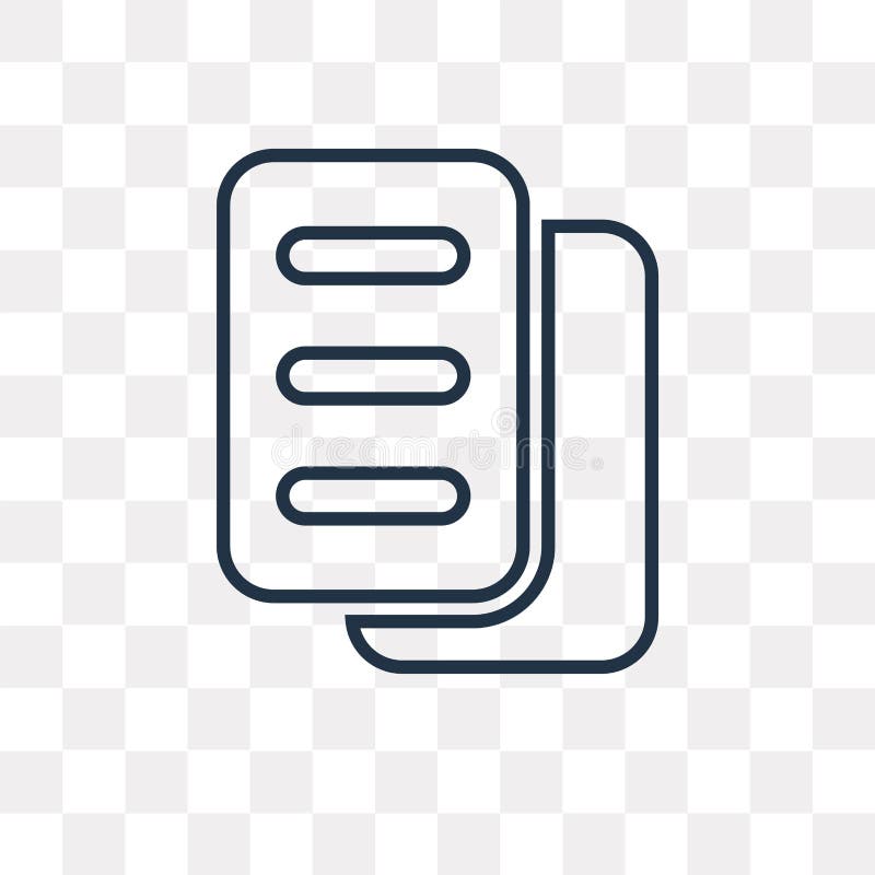 Paste Vector Icon Isolated on Transparent Background, Linear Pas Stock ...