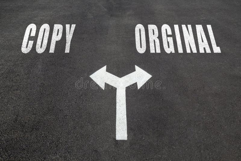 Copy Vs Orginal Choice Concept Stock Photo - Image of failure, success ...
