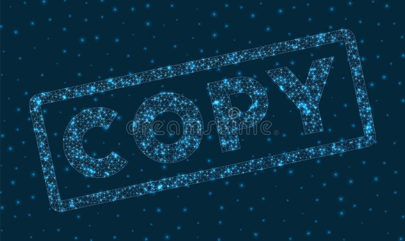 Copy Word in Digital Style. Stock Vector - Illustration of computing ...