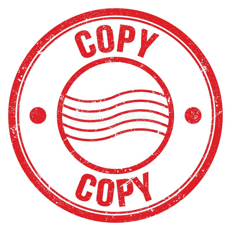 COPY Text Written on Red Round Postal Stamp Sign Stock Illustration ...