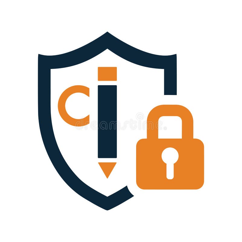 Copy Write Protection Icon. Black Vector Illustration Stock Vector ...