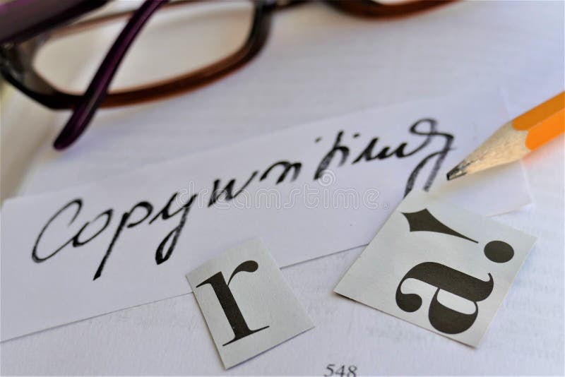 Copy Writing, Paper, Letters and Glasses Stock Image - Image of message ...