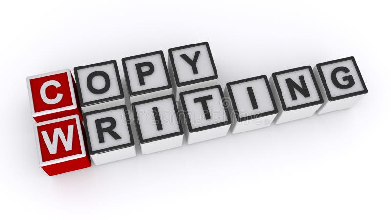 Copy Writing Word Block on White Stock Illustration - Illustration of ...