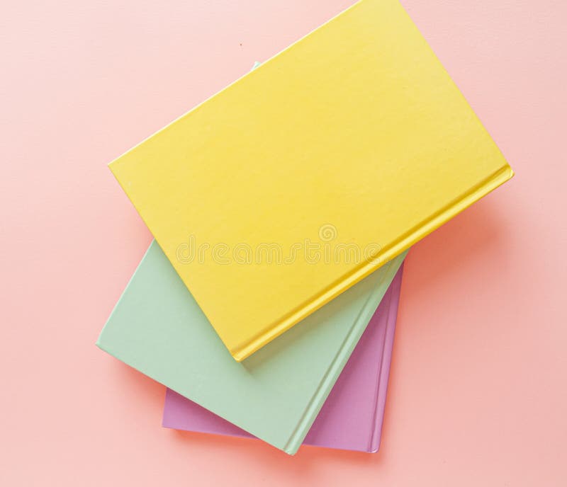 Copybook Mockup, Pink Notebook on Office Desk with Copy Space for Text ...