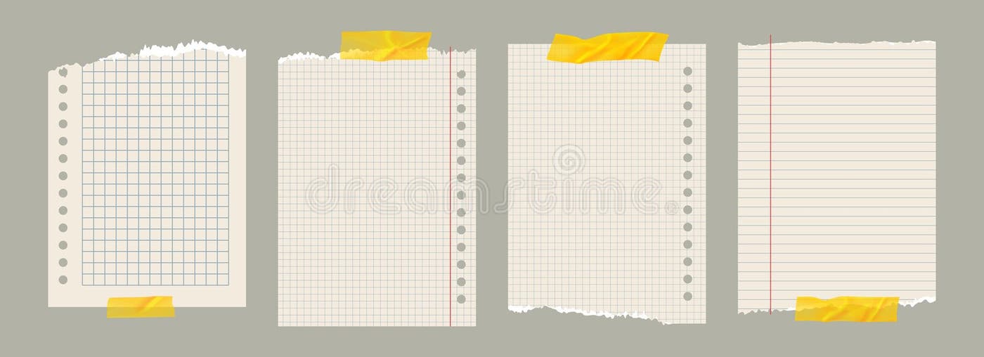Page Ripped Paper Vector Note Set Stock Illustrations – 4,164 Page ...