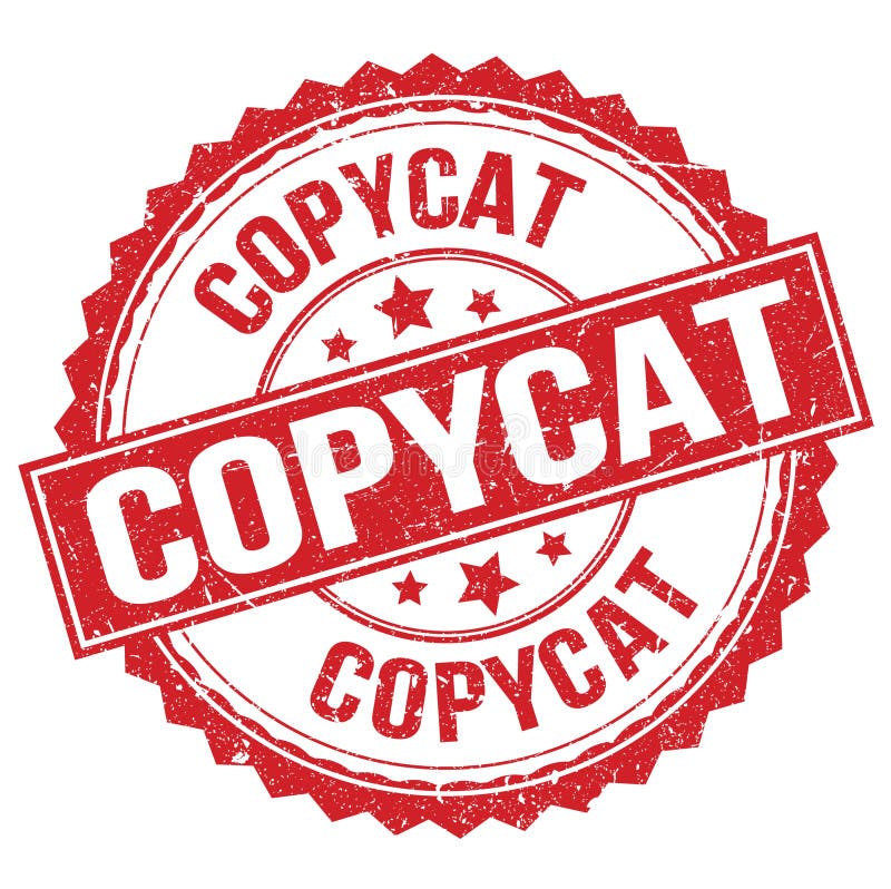 COPYCAT Text on Red Round Stamp Sign Stock Illustration - Illustration ...
