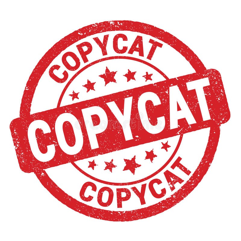 COPYCAT Text Written on Red Round Stamp Sign Stock Illustration ...