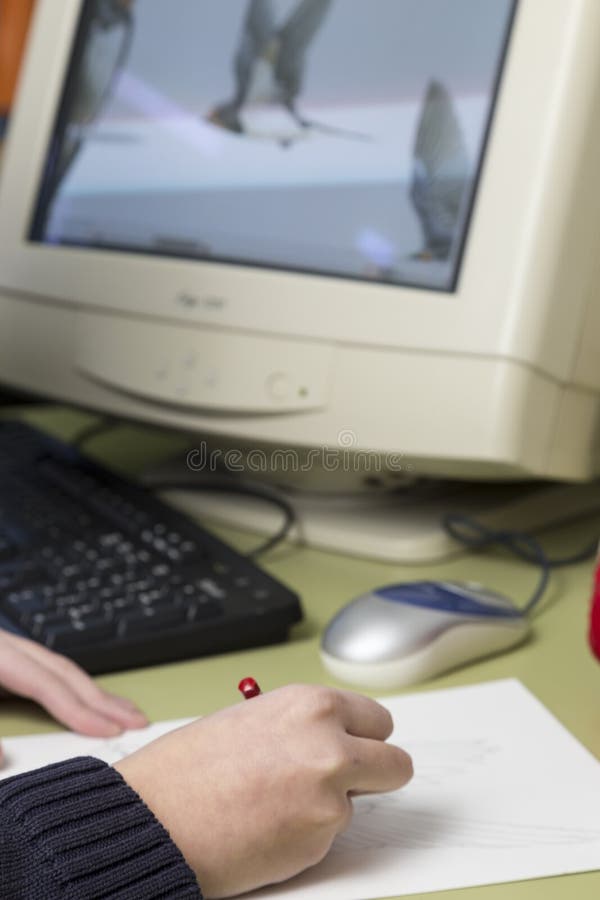 Copying computer stock image. Image of computer, school - 49436371